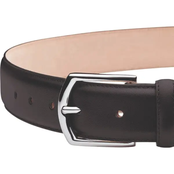 CHARLES TYRWHITT Saffiano Leather Belt - Dark Chocolate