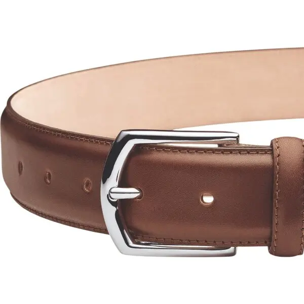 CHARLES TYRWHITT Saffiano Leather Belt - Tan