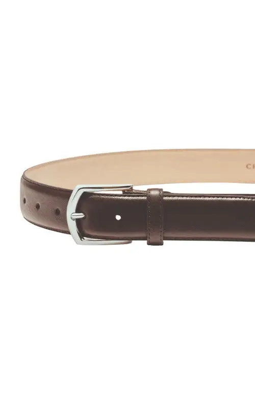 CHARLES TYRWHITT Saffiano Leather Belt - Tan