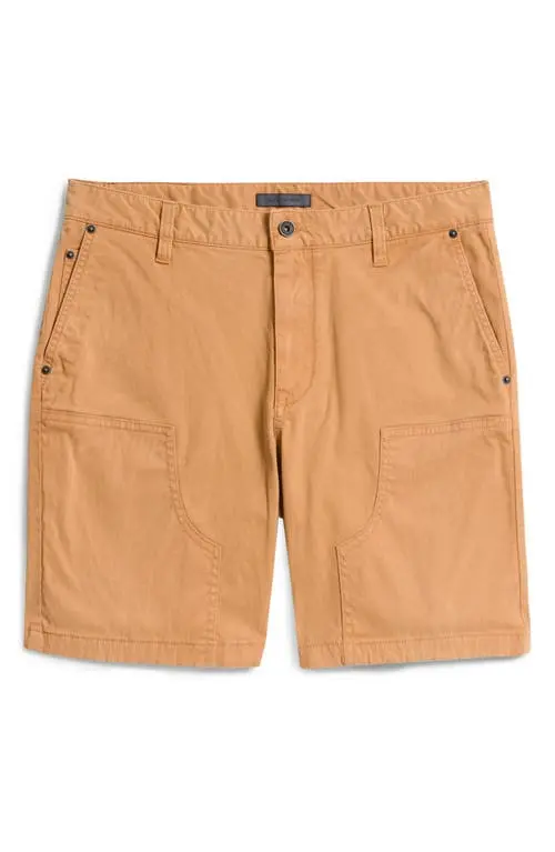 John Varvatos Jayden Seamed Cotton Shorts - Copper
