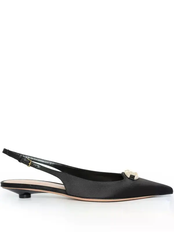 Valentino Garavani Vlogo Signature Slingback Pumps - Black