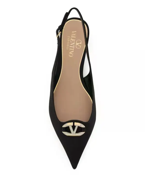 Valentino Garavani Vlogo Signature Slingback Pumps - Black