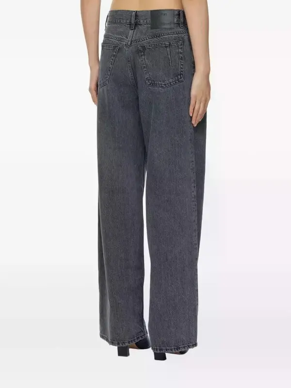 WON HUNDRED Pleat-detailing Wide Leg Jeans