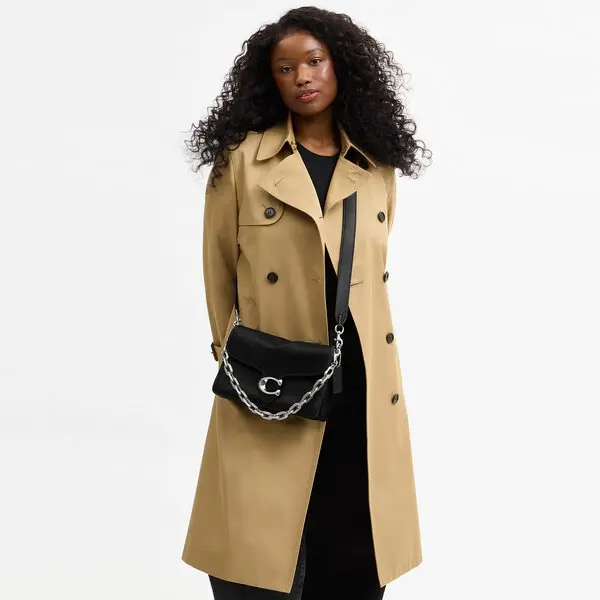 COACH Chain Tabby Shoulder Bag - Silver/black