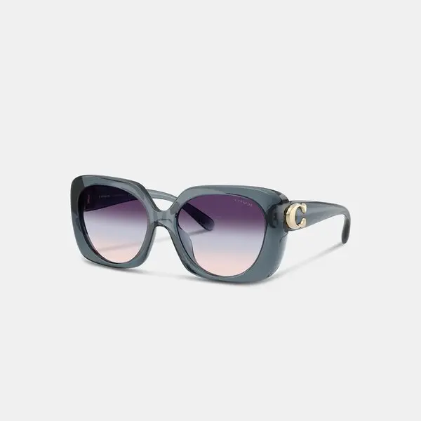 COACH® Oversized Square Sunglasses - Milky Blue