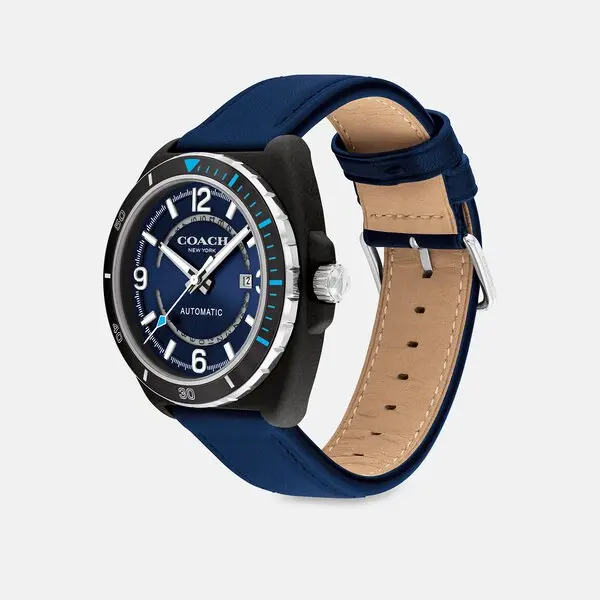 COACH Charter Automatic Watch, 44mm - Blue