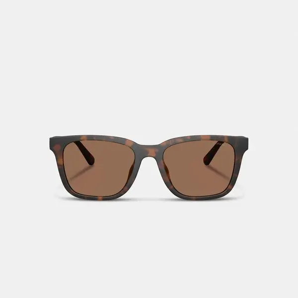 COACH C Hardware Square Sunglasses - Dark Tortoise