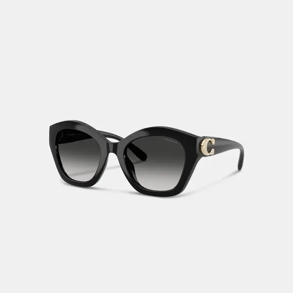 COACH Oversized Geometric Sunglasses - Black
