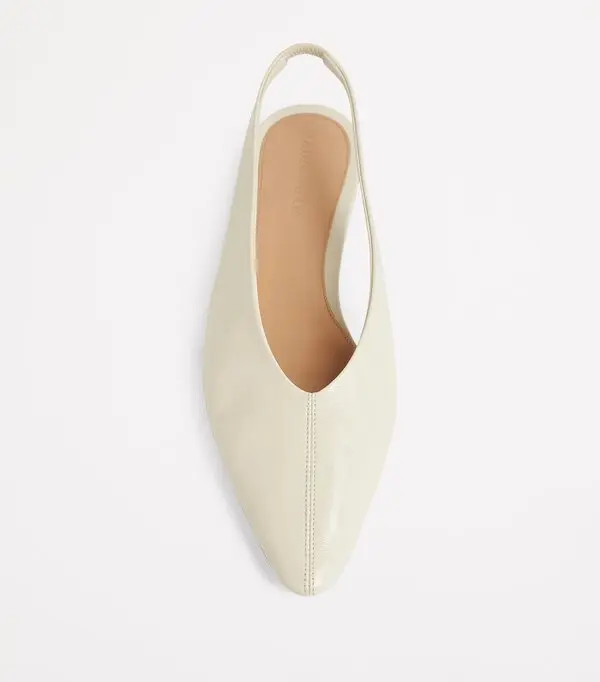 Bottega Veneta Sofia Slingback Ballet Flats - White
