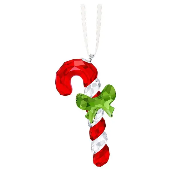 SWAROVSKI Joyful Candy Cane Ornament - Red