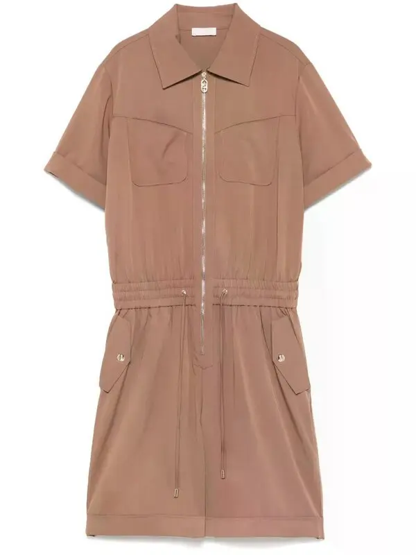Liu Jo Half-zip Playsuit - Brown