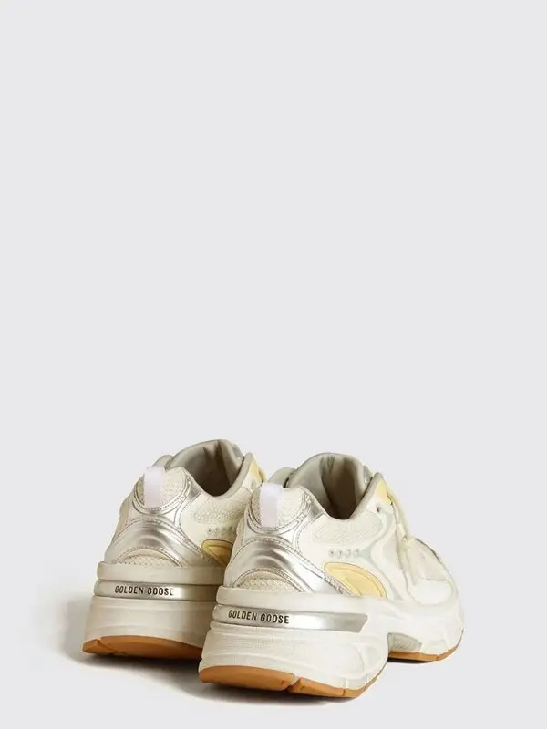 GOLDEN GOOSE Lightstar Bicolour Leather And Mesh Low-top Trainers