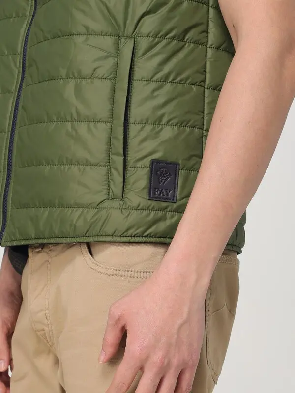 FAY Quilted Vest - Green