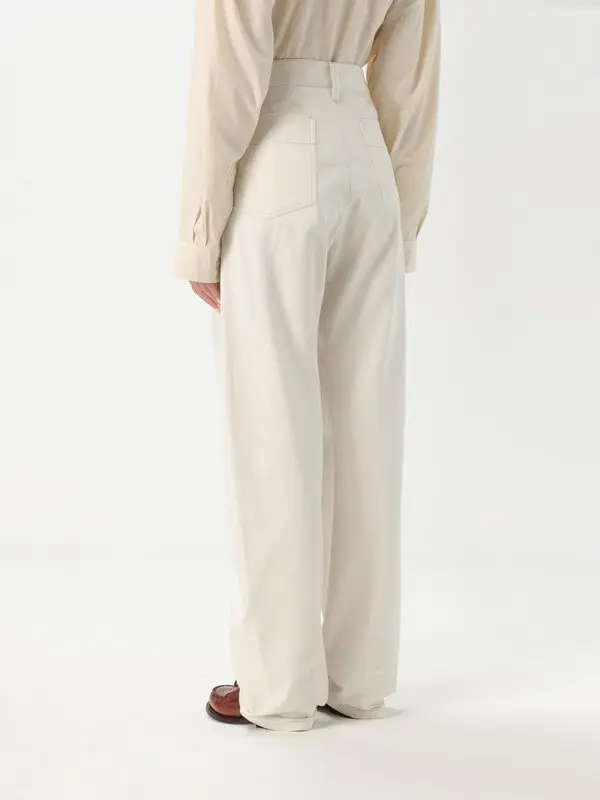 LEMAIRE Wide Leg Trousers - White