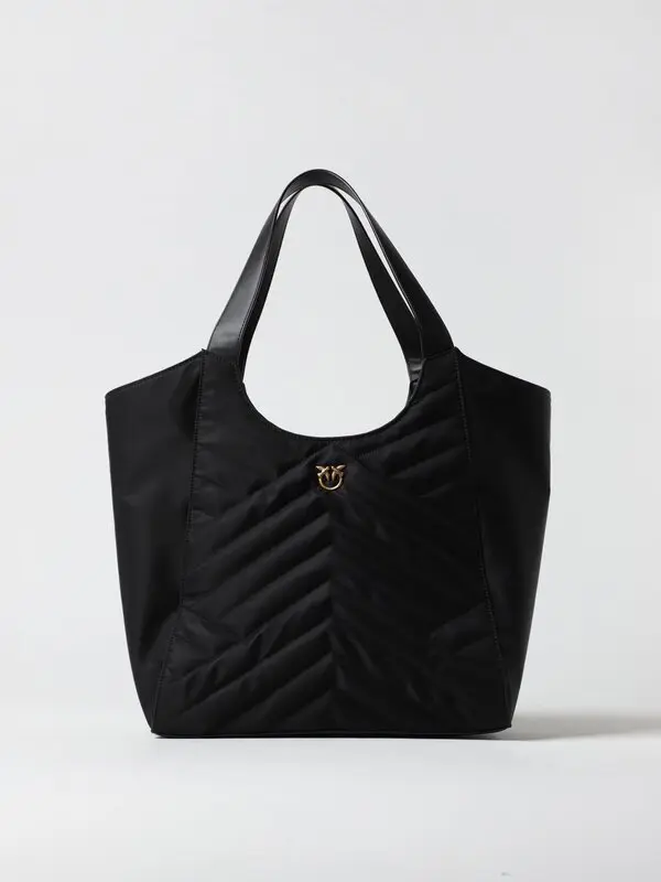 Pinko Quilted Tote Bag - Black