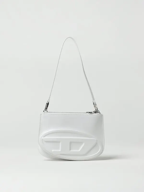 DIESEL® Embossed Logo Shoulder Bag - White