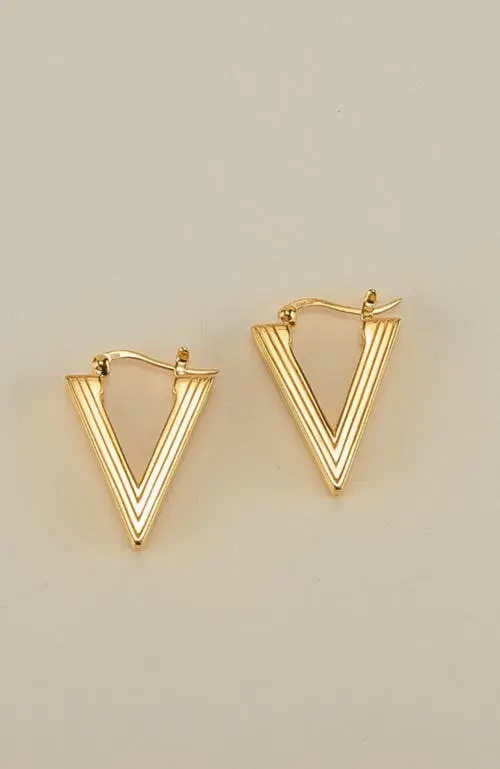 GWEN BELOTI Lina Boxy Triangle Hoop Earring