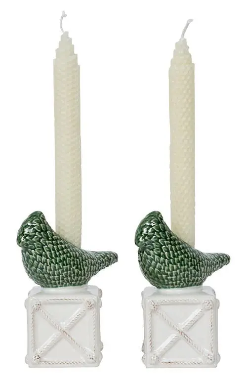 JULISKA Berry & Thread Bird Set Of 2 Candlesticks