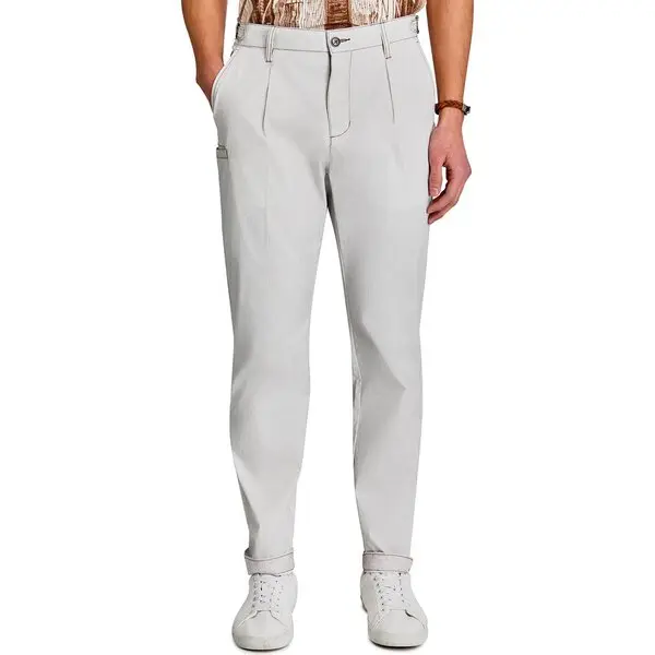 BROOKLYN BRIGADE Slim Fit Pleated Pants - Stone