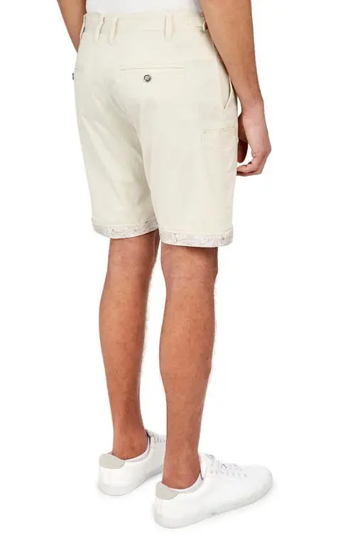 BROOKLYN BRIGADE Flat Front Slim Fit Shorts - Ecru