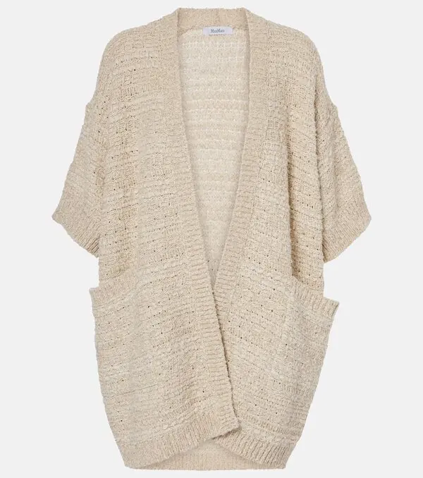 Max Mara Cotton-blend Cardigan - Beige