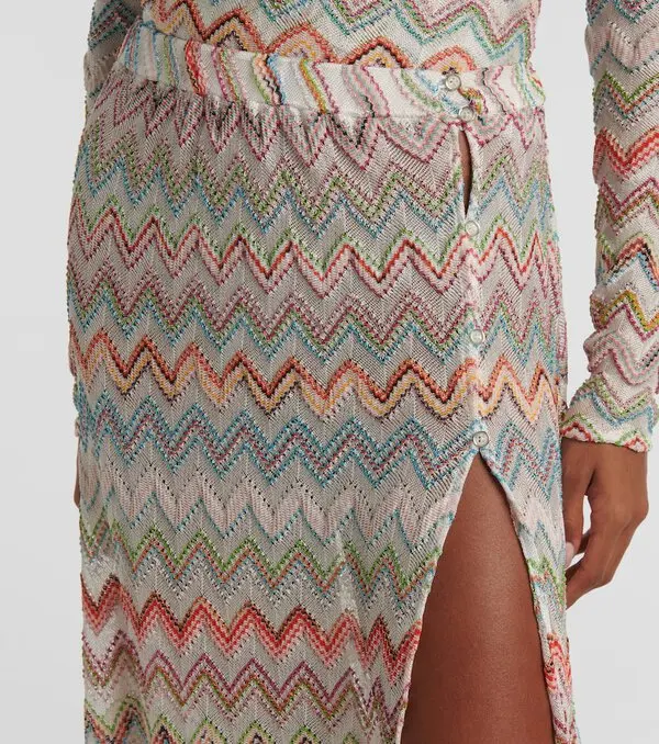 Missoni Zigzag Metallic Maxi Skirt - Multicoloured