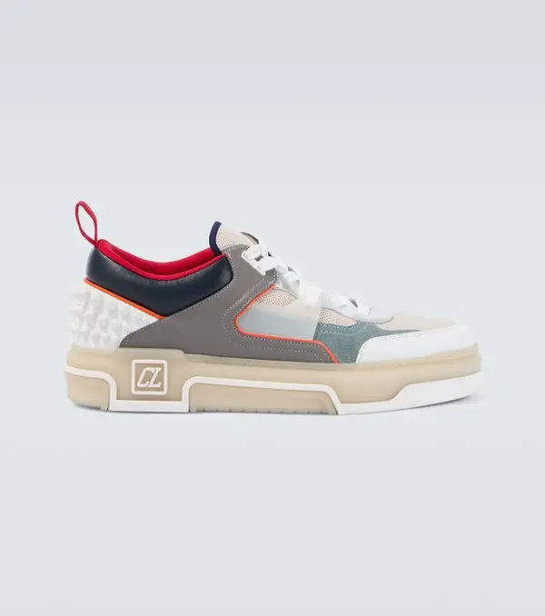CHRISTIAN LOUBOUTIN Astroloubi Spiked Leather Sneakers - Multicoloured