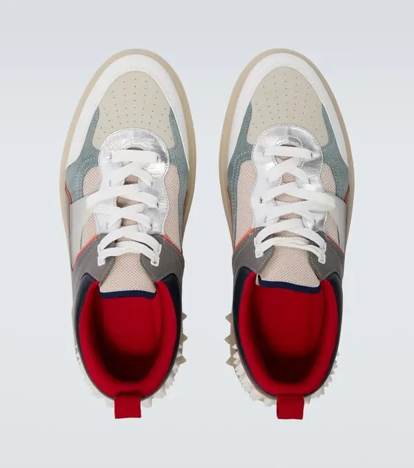 CHRISTIAN LOUBOUTIN Astroloubi Spiked Leather Sneakers - Multicoloured