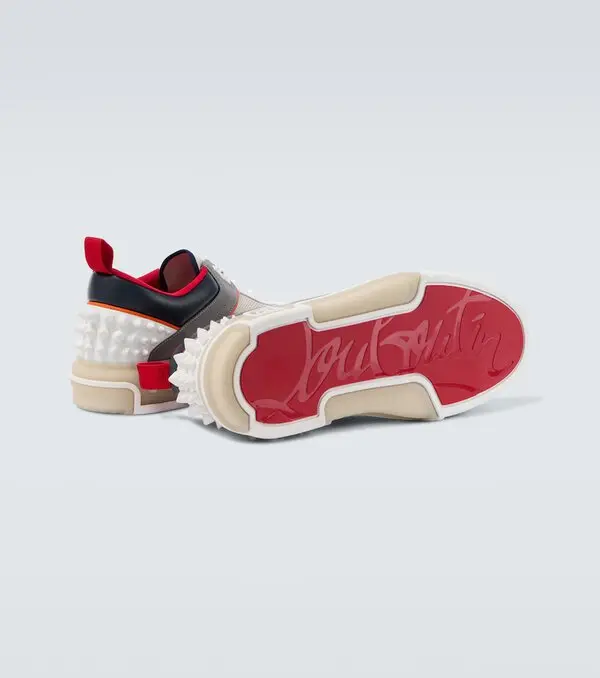 CHRISTIAN LOUBOUTIN Astroloubi Spiked Leather Sneakers - Multicoloured