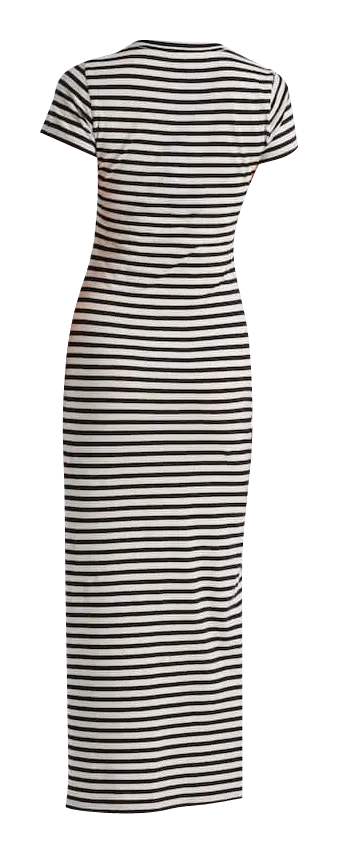 Nili Lotan Striped Cotton Jersey Maxi Dress In Black | Editorialist