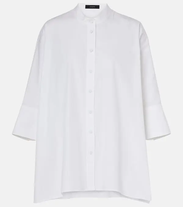 JOSEPH Congo Oversized Cotton Poplin Shirt - White