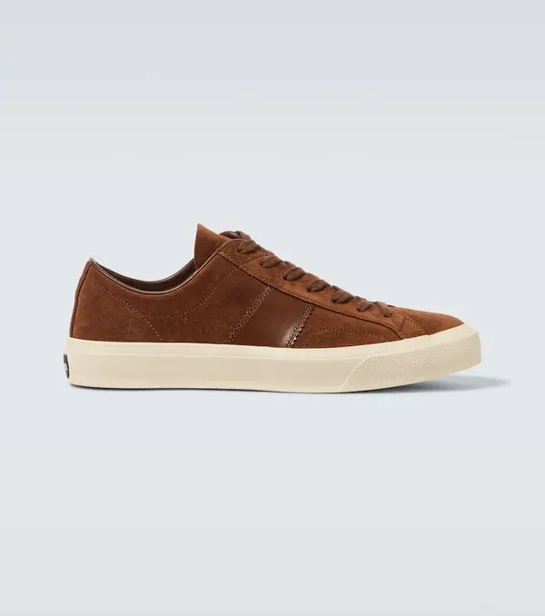 TOM FORD Cambridge Logo Suede Sneakers