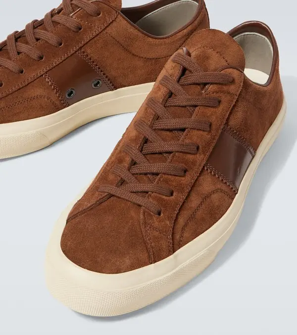 TOM FORD Cambridge Logo Suede Sneakers