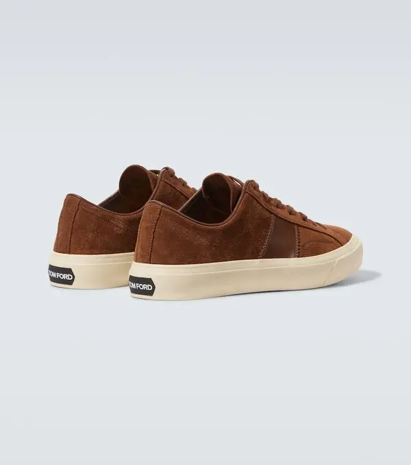 TOM FORD Cambridge Logo Suede Sneakers