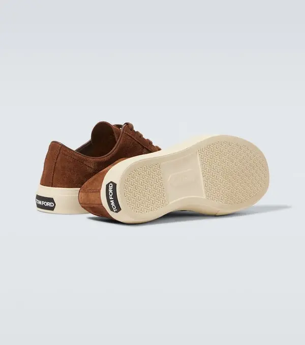 TOM FORD Cambridge Logo Suede Sneakers