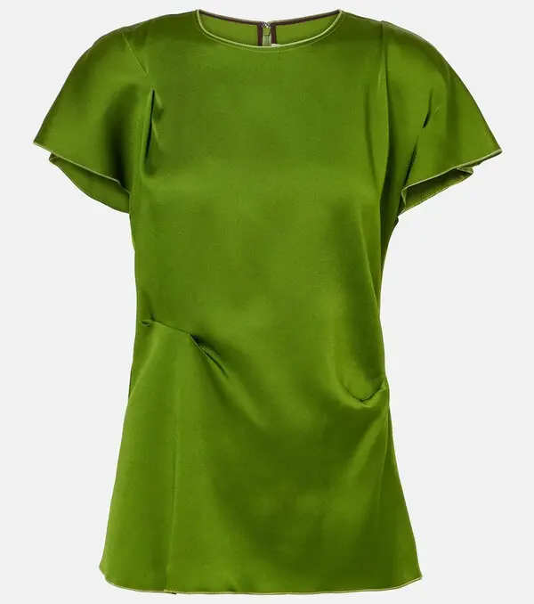 Victoria Beckham Satin Top - Green