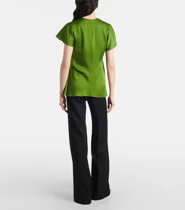 Victoria Beckham Satin Top - Green