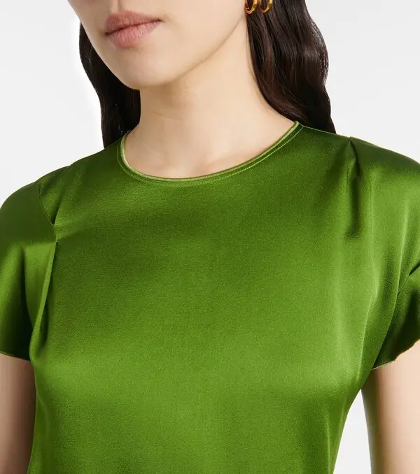 Victoria Beckham Satin Top - Green