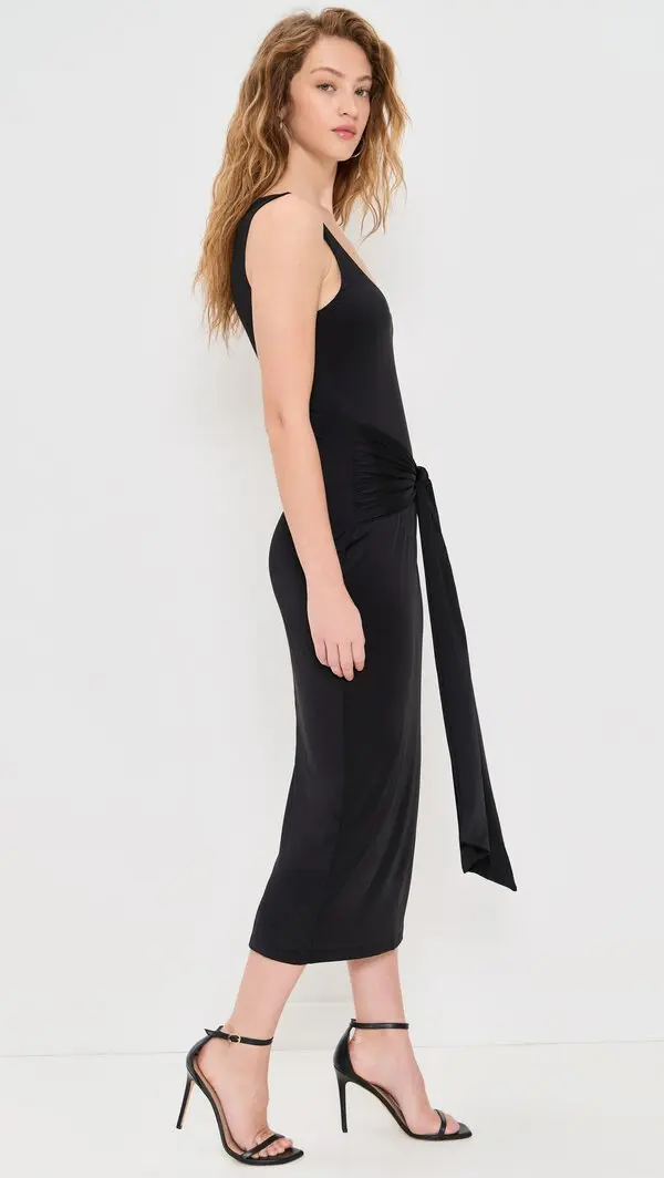 good american ruched midi dress slinky ruched midi dress Good American Slinky Jersey Ruched Midi Dress   Alysa Rene Boutique