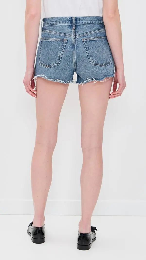 Agolde Parker Vintage Cut-Off Denim Shorts In Chorus 30% Off
