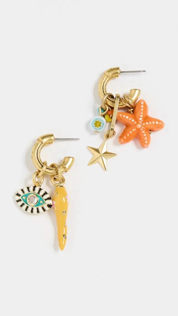 ELIZABETH COLE Staryu Charm Earrings