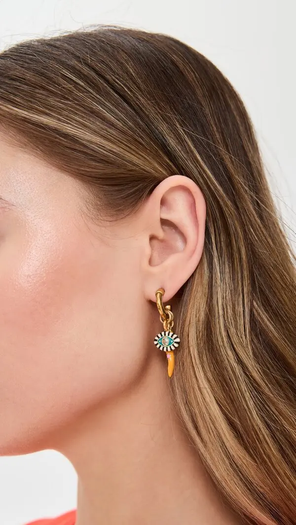 ELIZABETH COLE Staryu Charm Earrings