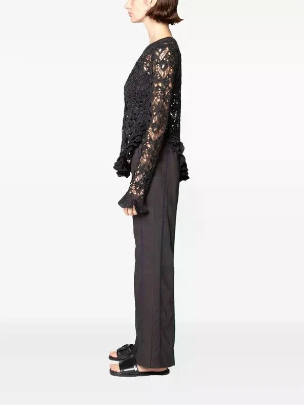 MULLER OF YOSHIOKUBO Frilled Lace Top