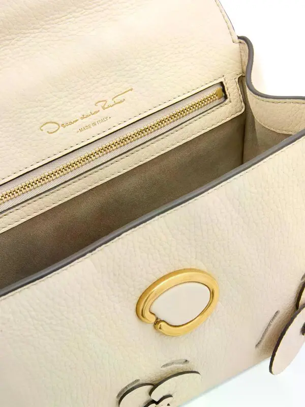 Oscar De La Renta Laser-cut Orchid Mini Poppy Tote Bag - Neutrals