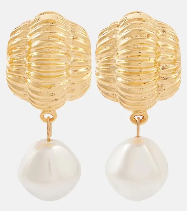 JENNIFER BEHR Asha Faux Pearl Earrings - Gold