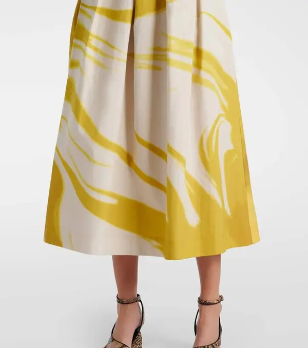 Dries Van Noten Printed Midi Skirt