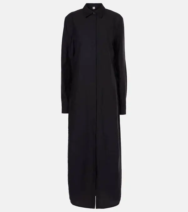 TOTEME Silk-blend Shirt Dress - Blue