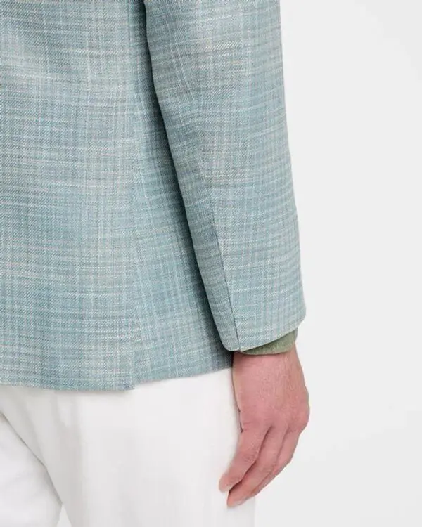 Stefano Ricci Check Sport Coat - Turquoise