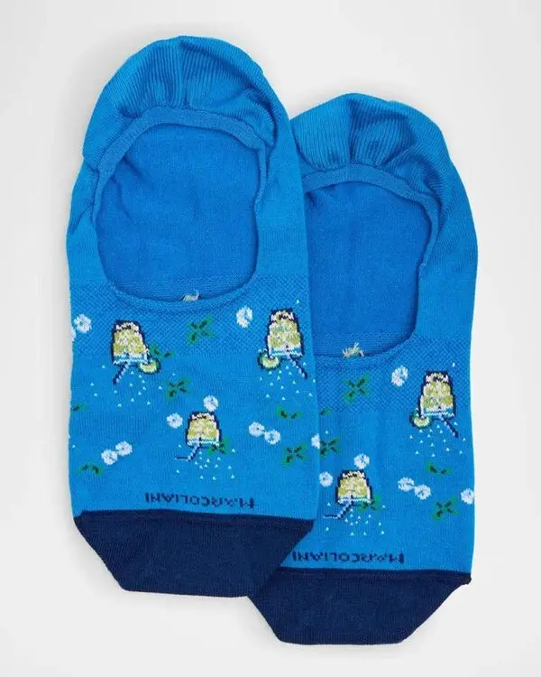 Marcoliani Invisible Touch Mojito 2-pack Socks - Blue/white