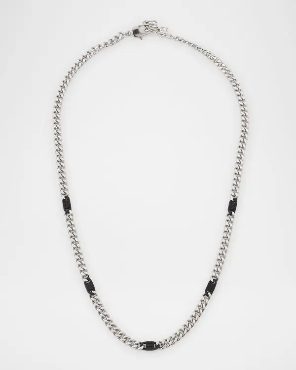 Givenchy 4g Chain Necklace - Black Silvery